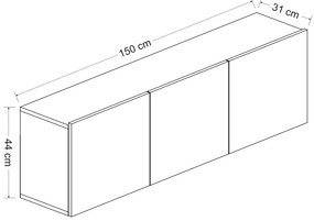 Kalune design TV stolek WHITE antracitový
