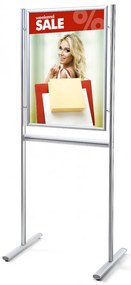 Infoboard s klaprámem A1, stříbrná