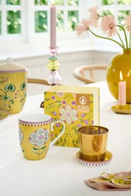 Pip Studio Lily &amp; Lotus sada na čaj pro jednoho 350 ml, žlutá (Sada na čaj pro jednoho v dárkové krabičce)