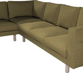 Potah na pohovku IKEA Norsborg rohová 5-místná barva zelená látka pletený vzor