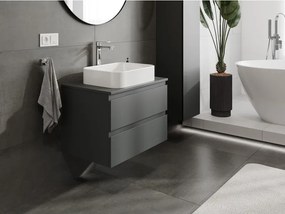 Mexen Orio, koupelnová skříňka 70 cm s horní částí, 2 zásuvky, grafitová matná, 91A10-07047-2-BFFC66