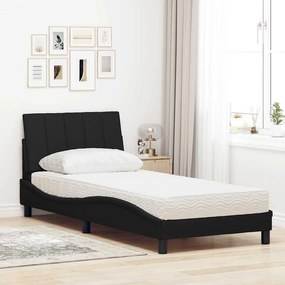 Postel s matrací Hanko černá 90 x 200 cm textil 3310505