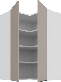 ARIA lb | horní kuchyňská skříňka 60x60 GN-90 2F (90°) rohová s policemi | VYSOKÁ | 60x60 cm | bílá/béžová