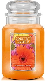 Country Candle – vonná svíčka Sunshine & Daisies (Sedmikrásky pro štěstí), 680 g
