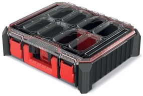 Organizér CEMEX s přepážkami 44,5 x 36,8 x 12,6 cm černo-červený
