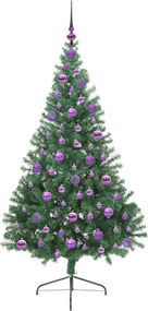 Umělý osvětlený vánoční stromeček Zelená 180 cm PVC 3397017