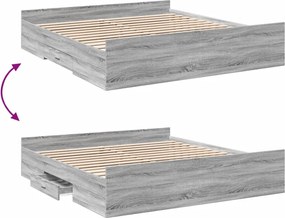 Rám postele se zásuvkami šedý sonoma 200 x 200 cm kompozit 3280270