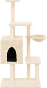 Škrabadlo pro kočky se sisalovými sloupky krémové 131 cm 172127