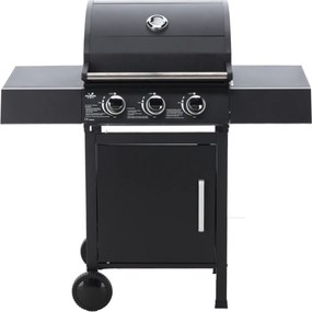 CH Zahradní plynový gril se 3 hořáky 8,1 kW - černá