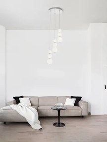 Designový LED lustr Perla 31 chrom