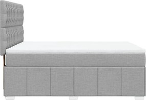 Box spring postel s matrací světle šedá 160 x 200 cm textil 3291726