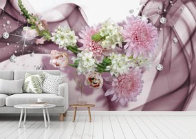 Malvis ® Tapeta Dotek květin Vel. (šířka x výška): 432 x 290 cm