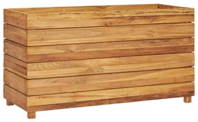 vidaXL Vyvýšený záhon 100x40x55 cm recyklované teakové dřevo a ocel