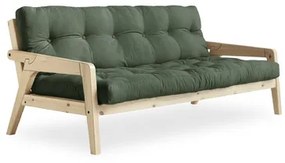 sofa GRAB by Karup - 100*200 cm natural (přírodní) + futon olive green 756