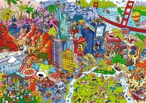 Trefl - Puzzle - Lost Items Spy Guy: Spojené státy Americké / 500 dílk