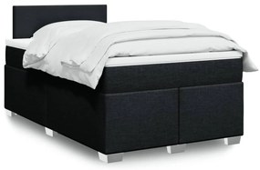 Box spring postel s matrací černá 120x190 cm textil 3285822