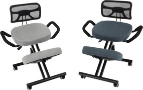 Ergonomická kľakačka, šedohnědá taupe / černá, RUFUS