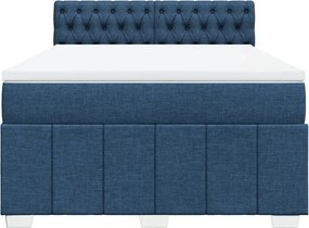 Box spring postel s matrací modrá 160x200 cm textil 3289432