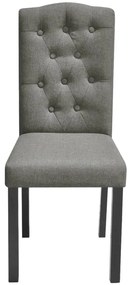 Jídelní židle 2 ks šedé textil - Default Title