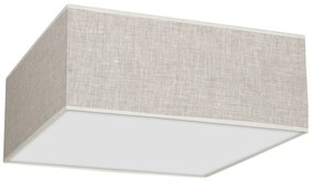 Stropní svítidlo Lino Square, 1x lněné stínítko, (bílé plexisklo), (50cm)