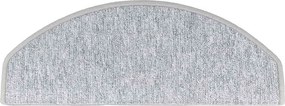 Schodové rohože 10 ks 65 x 24 x 4 cm světle šedé, půlkulaté, velké 149757