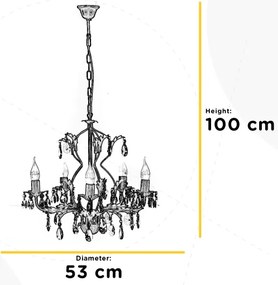 ONLI - Lustr na řetězu TERESA 5xE14/6W/230V bílá