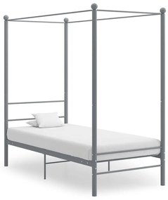 Rám postele s nebesy šedý kovový 90 x 200 cm,  325053 HangarStore.cz