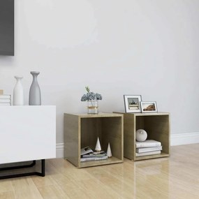 vidaXL TV stolky 2 ks 37 x 35 x 37 cm kompozitní dřevo [805499] Barva: dub sonoma