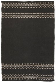 IB LAURSEN Koberec Black White Pattern, černá barva, textil