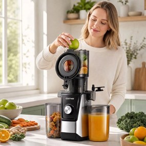 Costway Odšťavňovač s 110 cm plnicím otvorem na celé ovoce a zeleninu 160 W