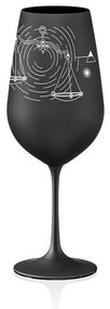 Crystalex - Bohemia Crystal Sklenice na bílé i červené víno Viola 550 ml černá, znamení VÁHY_1 ks