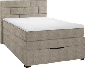 XXXLutz POSTEL BOXSPRING, 120/200 cm, šedohnědá Carryhome - Postele s úložným prostorem - 000725000626