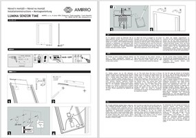 Zrcadlo na zeď chodbu do pokoje ložnice koupelny předsíně LUMINA SENZOR TIME - 80 x 60 cm se dvěma  LED podsvícenými pruhy a  s digitálními hodinami 412-016