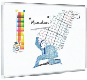 Bílá magnetická tabule Manutan Expert, 150 x 100 cm
