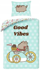 Povlečení Pusheen Good vibes! 140x200/90x70