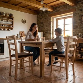 Stima Židle PAYSANE s čalouněným sedákem rustikál LUX černá 23