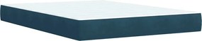 Box spring postel s matrací modrá 140 x 200 cm samet 3290928