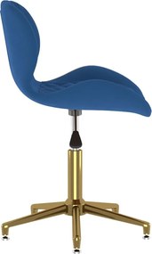 vidaXL Otočné jídelní židle 2 ks samet [335052] Barva: Modrá