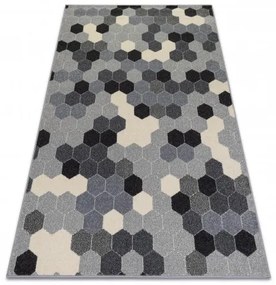 koberec HEOS 78537 šedá / krémový HEXAGON velikost 190x270 cm | krásné koberce cz