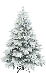 Umělý vánoční stromeček s 150 LED diodami Bílá 150 cm PE a PVC 3397604