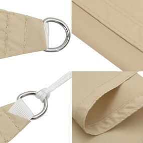 vidaXL Stínicí plachta oxford trojúhelník 2,5 x 2,5 x 3,5 m [135829] Barva: krémová