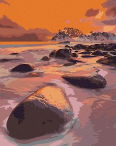 zuty zuty - malování podle čísel - velkolepé světlo při sněhové bouři, 40x50 cm, plátno+rám