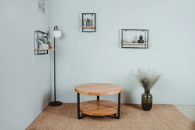Wudboys Konfereční stůl ROUND na DRUHOU Barva kovu: Černá, Dřevo: Jasan, Rozměr: Průměr 90cm, moderní skandinávský styl
