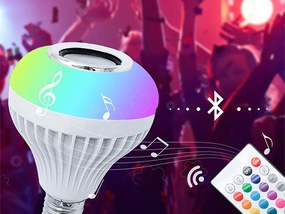 Verk Group Led barevná žárovka rgb reproduktor bluetooth dálkové ovládání