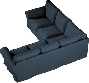 Potah na pohovku IKEA  Ektorp rohová barva modrá látka pletený vzor