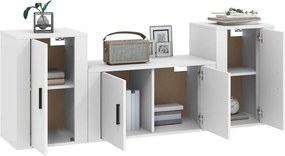 3dílný set TV skříněk bílý kompozitní dřevo 3188502
