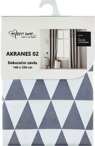 Dekorační závěs AKRANES 02 šedá/mátová 140x250 cm MyBestHome