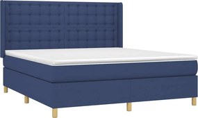 Box spring postel s matrací modrá 160x200 cm textil 3132327