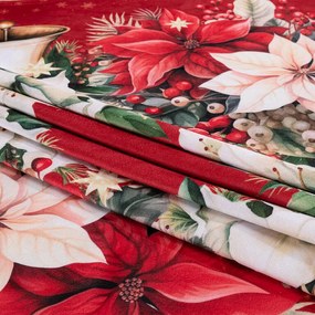 Středový ubrus RED POINSETTIA 85 x 85 cm