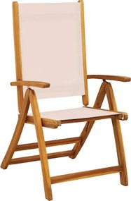 7dílný zahradní jídelní set masivní akáciové dřevo a textilen 3279281